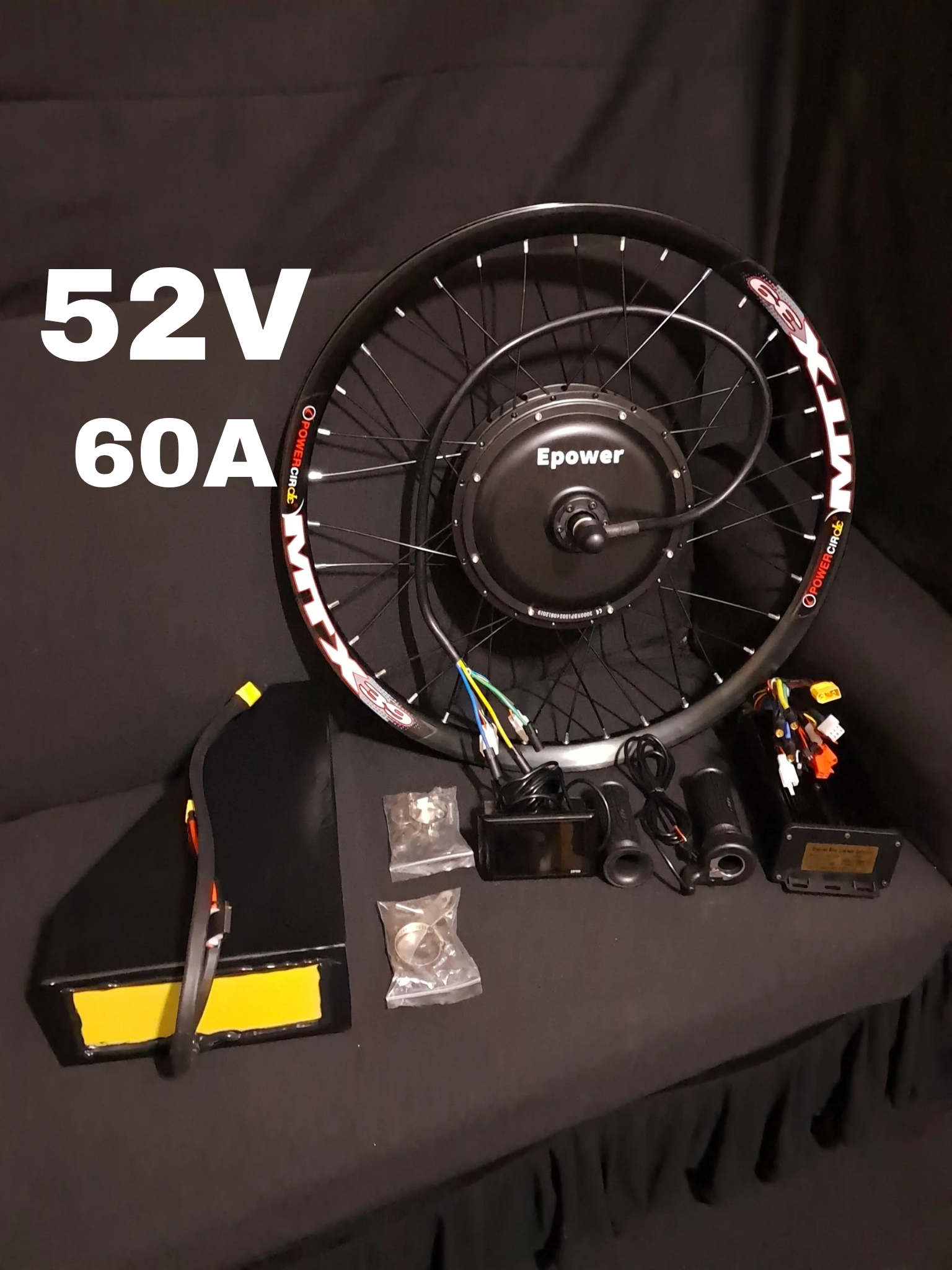 52V battery + 60a, 3500w peak ebike conversion kit – Epower-uk